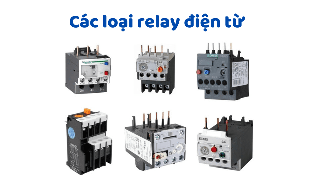 Các loại rơ le (relay) điện từ: Loại 1, loại 2, loại trung gian,...