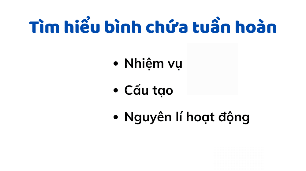 Tìm hiểu bình chứa tuần hoàn: chức năng, cấu tạo, nguyên lí